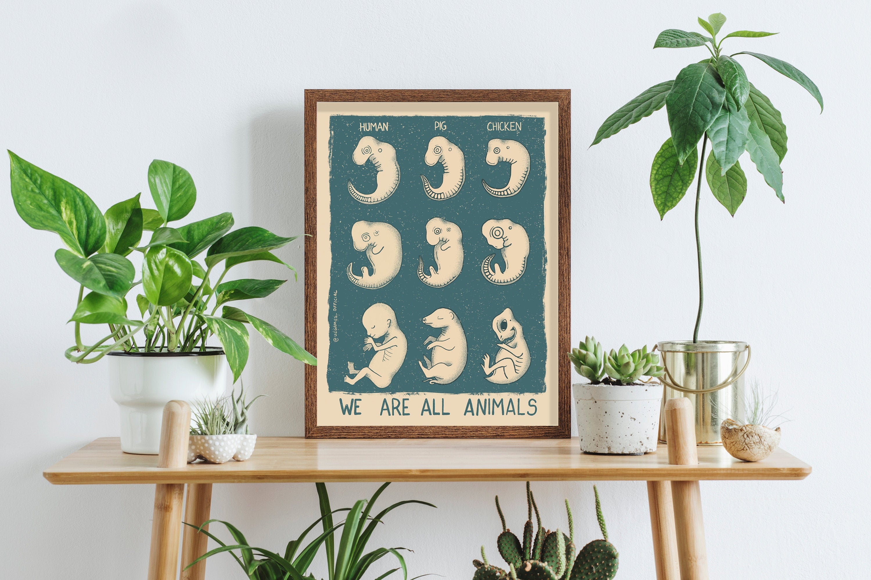 Vegan Poster We are all animals Vegan A4 Art Print Vegan | Etsy