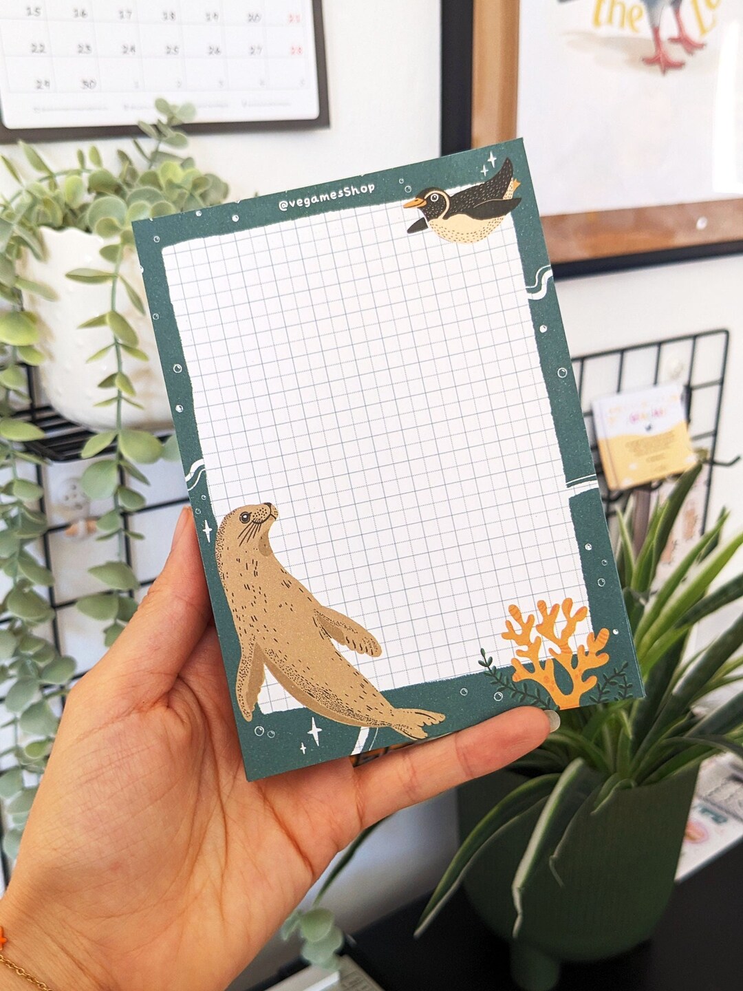 A5 Notepad & To-do List Ocean Themed | Tear off Notepad | WFH Desk Pad ...