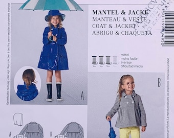 Burda Kids A-line Coat Sewing Pattern 9353 With or Without Hood US ...