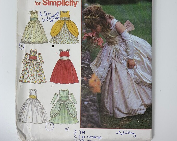 Simplicity 8953 Girl's Special Occasion Sleeveless Full Skirt Dress ...