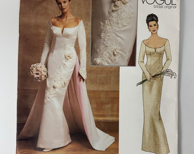 Vogue 2720 Bridal Gown Sewing Pattern in Sizes 6-8-40 UNCUT Vogue ...