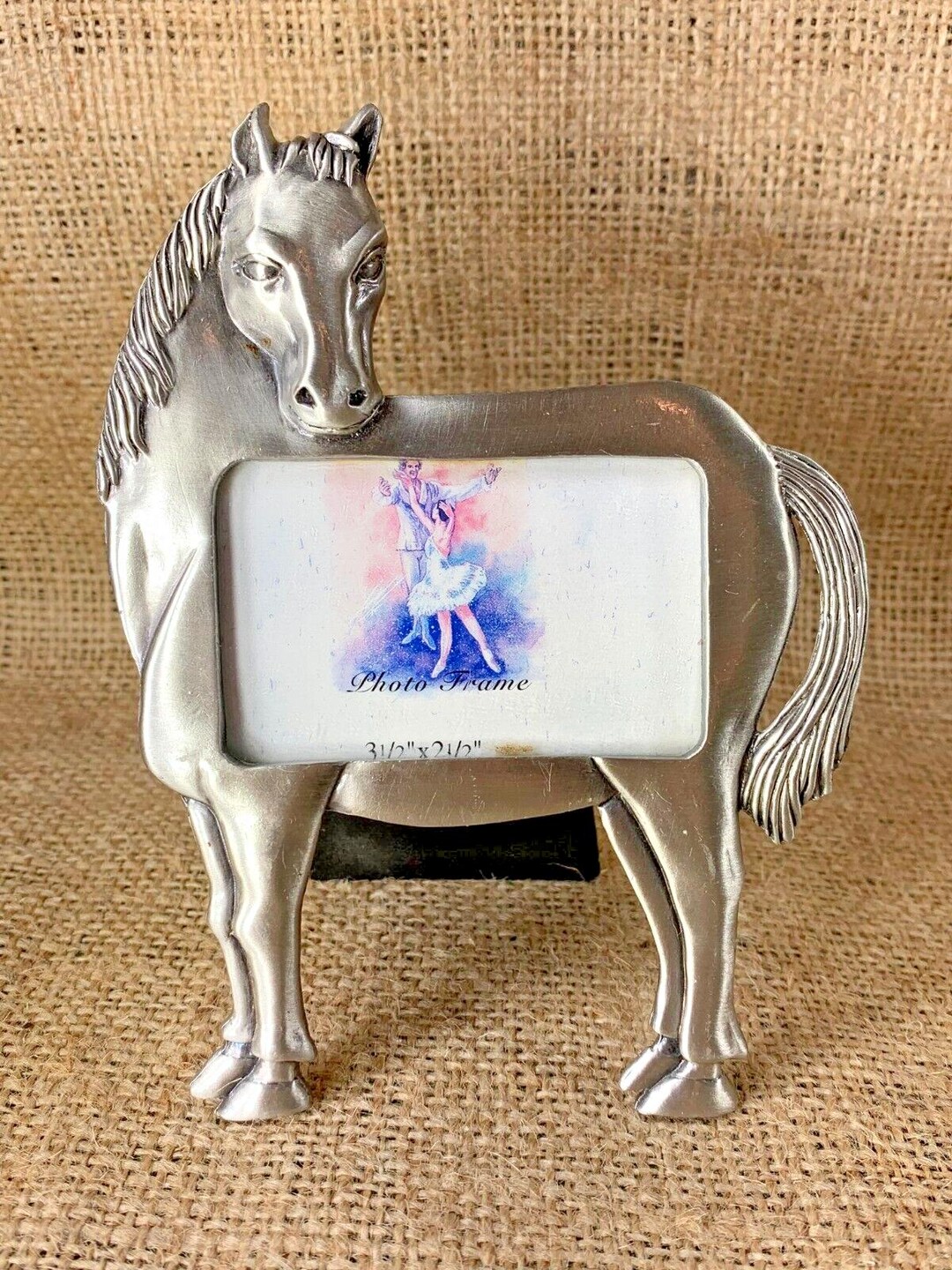 Vintage Figural Pewter Horse Photo Frame for 3.5"x2.5" Photo - Etsy