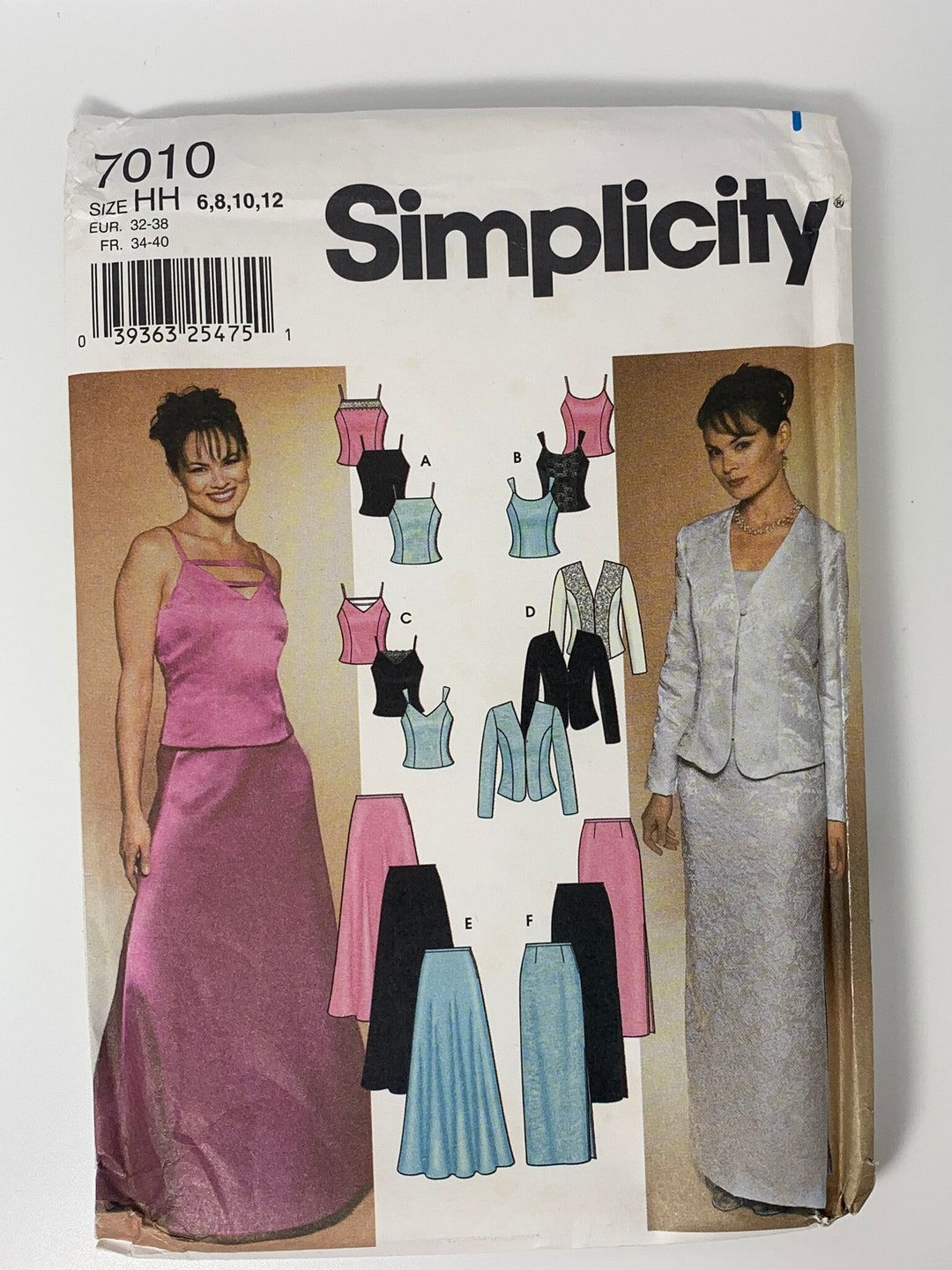 Simplicity 7010 Retro Top, Jacket, Flared and Slim Skirt Sewing Pattern ...