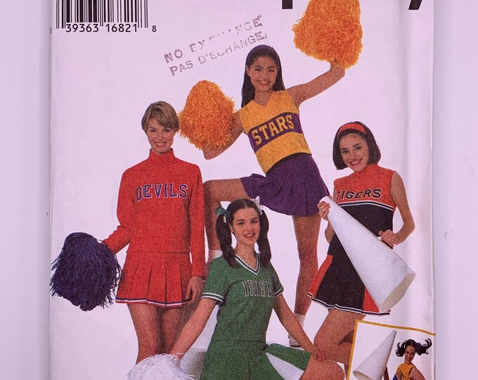 Simplicity 9806 High School Cheerleader Uniform Sewing Pattern Adult ...