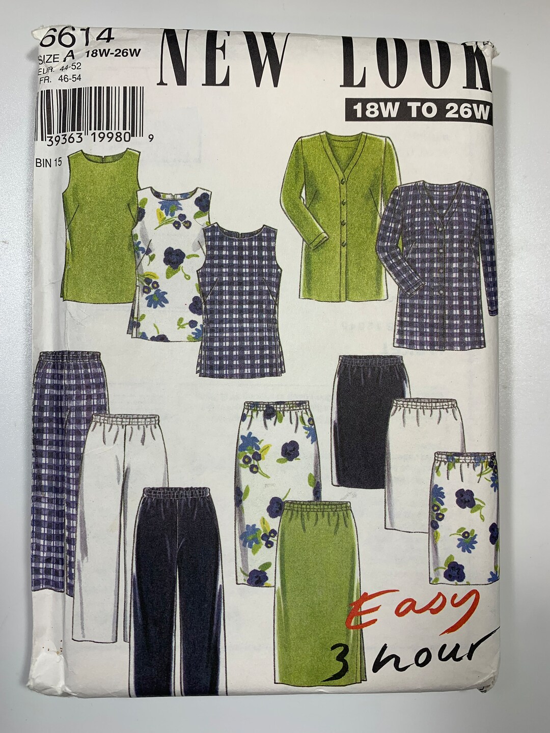 New Look 6614 Women's Plus Size Wardrobe Sewing Pattern easy 3 Hour ...