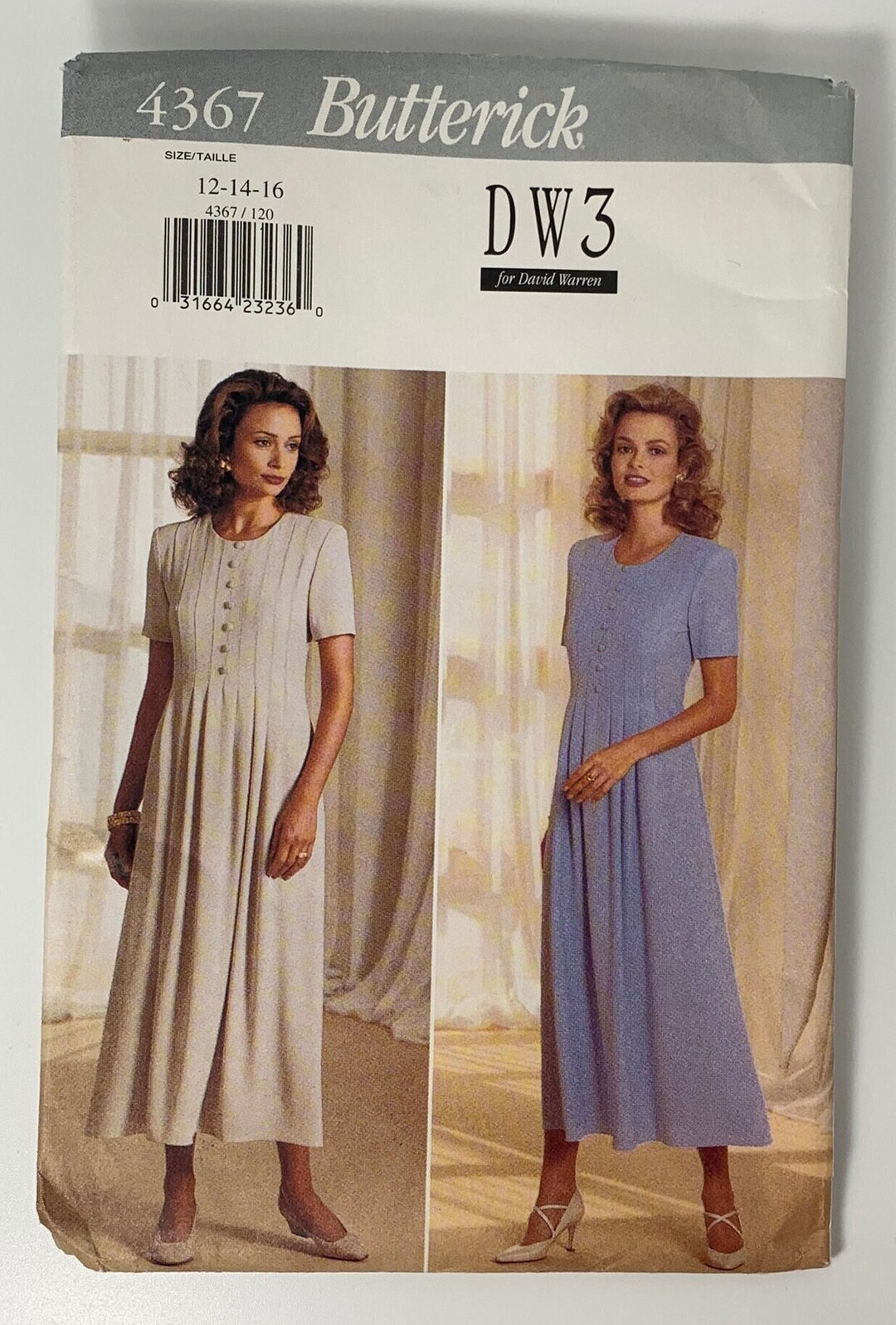 Butterick 4367 Misses' Dress Sewing Pattern Semi-fitted, Slightly ...