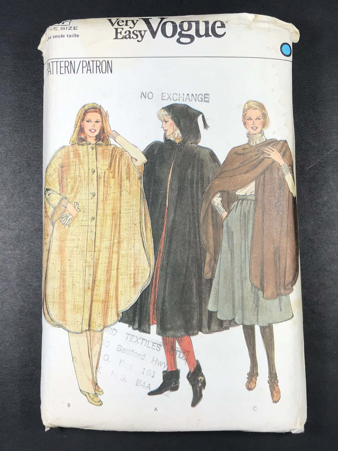 Vogue Pattern 8147 Misses' Cape & Cover-up in One Size Sewing Pattern ...