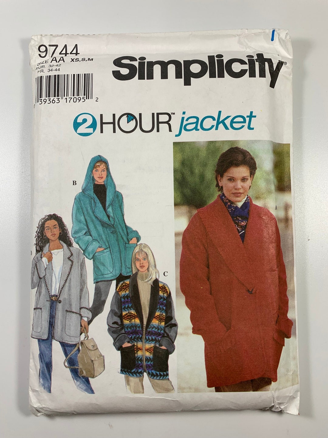 Simplicity 9744 2-hour Jacket Sewing Pattern Sizes XS, S, M (eur 32-42 ...