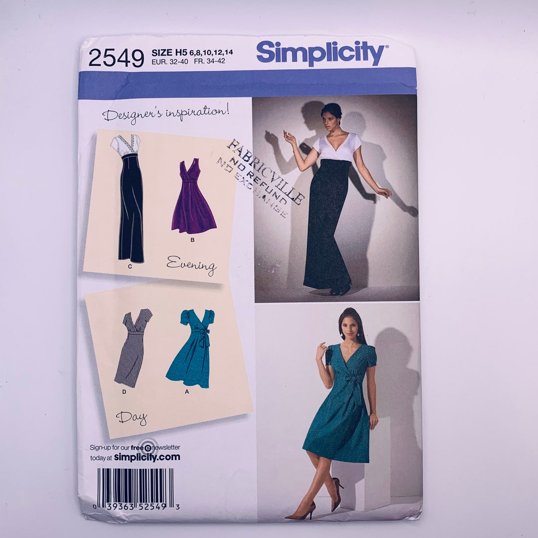 Simplicity Misses' Dress Sewing Pattern 2549 Dress in 2 Lengths With ...