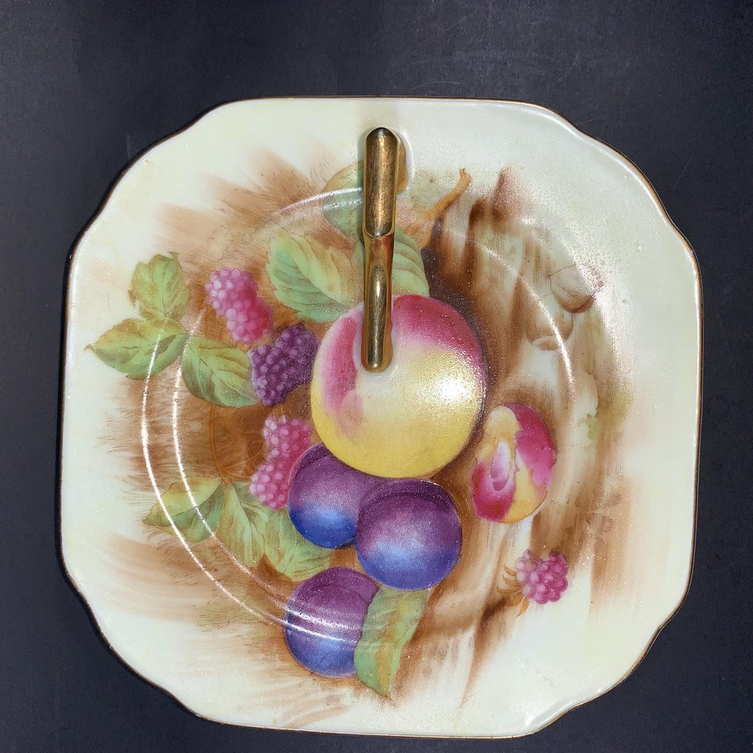 Vintage Hand-painted Fruit Nappy Dish – Occupied Japan – Square ...