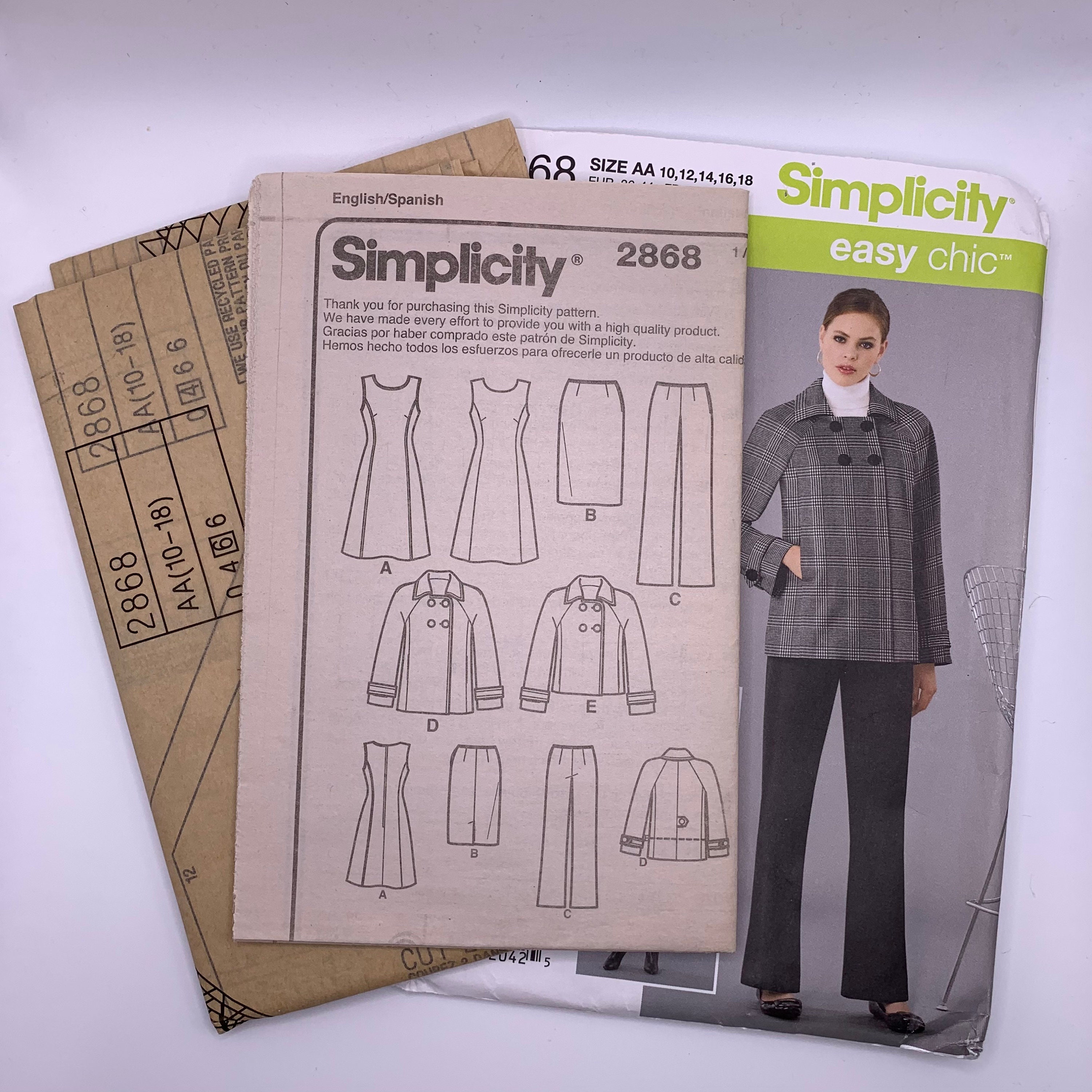Simplicity Plus Size Stylish Wardrobe Sewing Pattern 2868 - Etsy