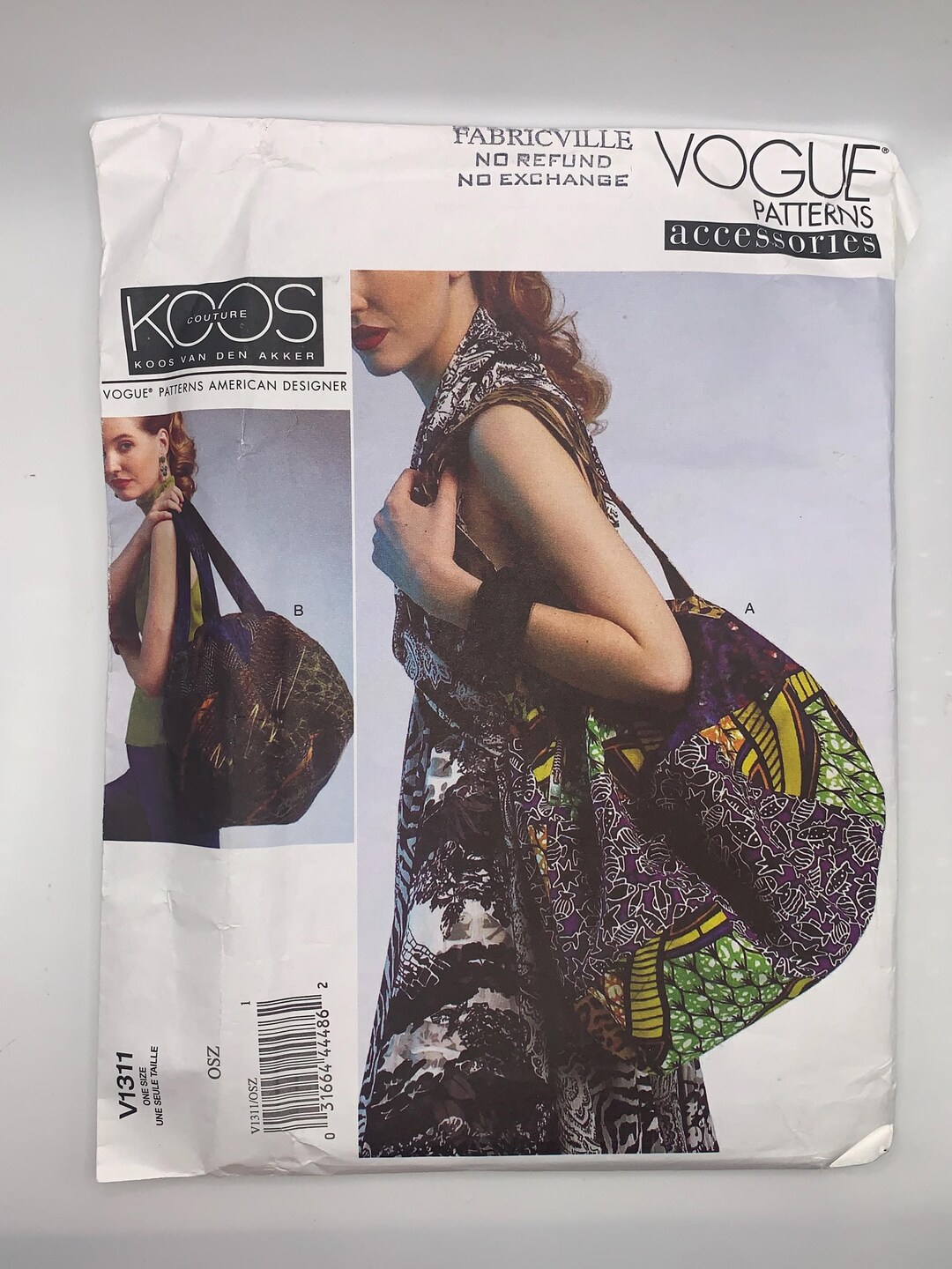 Vogue 1311 Koos Van Den Akker Designer Bag Sewing Pattern UNCUT - Etsy