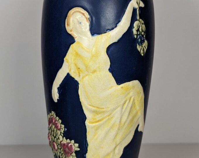 Weller Pottery Blue Ware Vase - Etsy