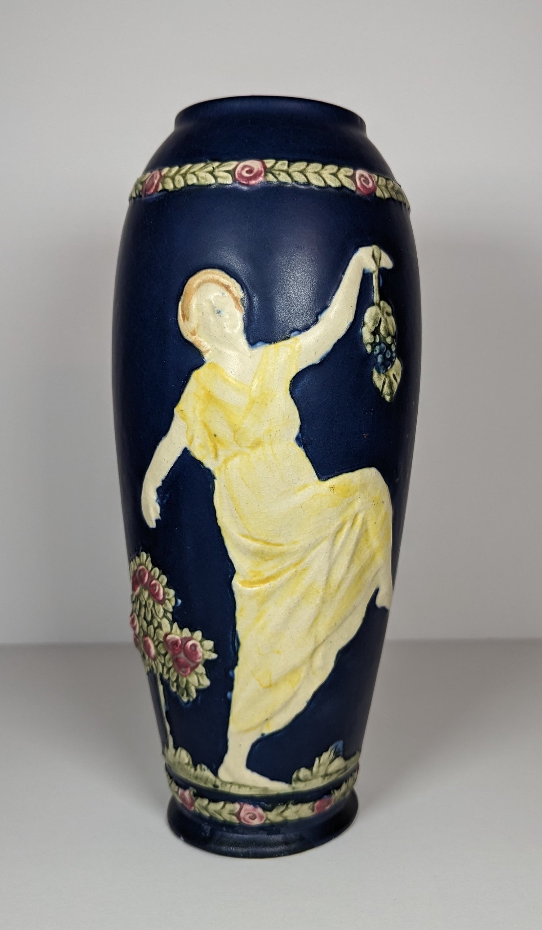 Weller Pottery Blue Ware Vase - Etsy