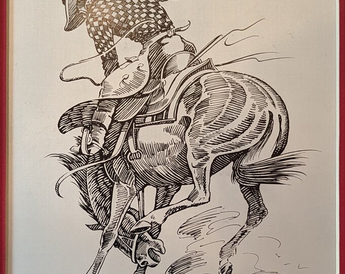 Till Goodan Original Bronc Rider Drawing - Etsy