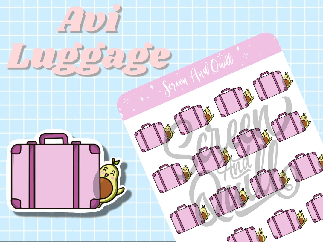 Avi Luggage Emoti Hand Drawn Avocado Planner and Bullet Journal ...