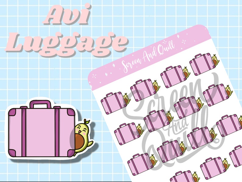 Avi Luggage Emoti Hand Drawn Avocado Planner and Bullet Journal ...