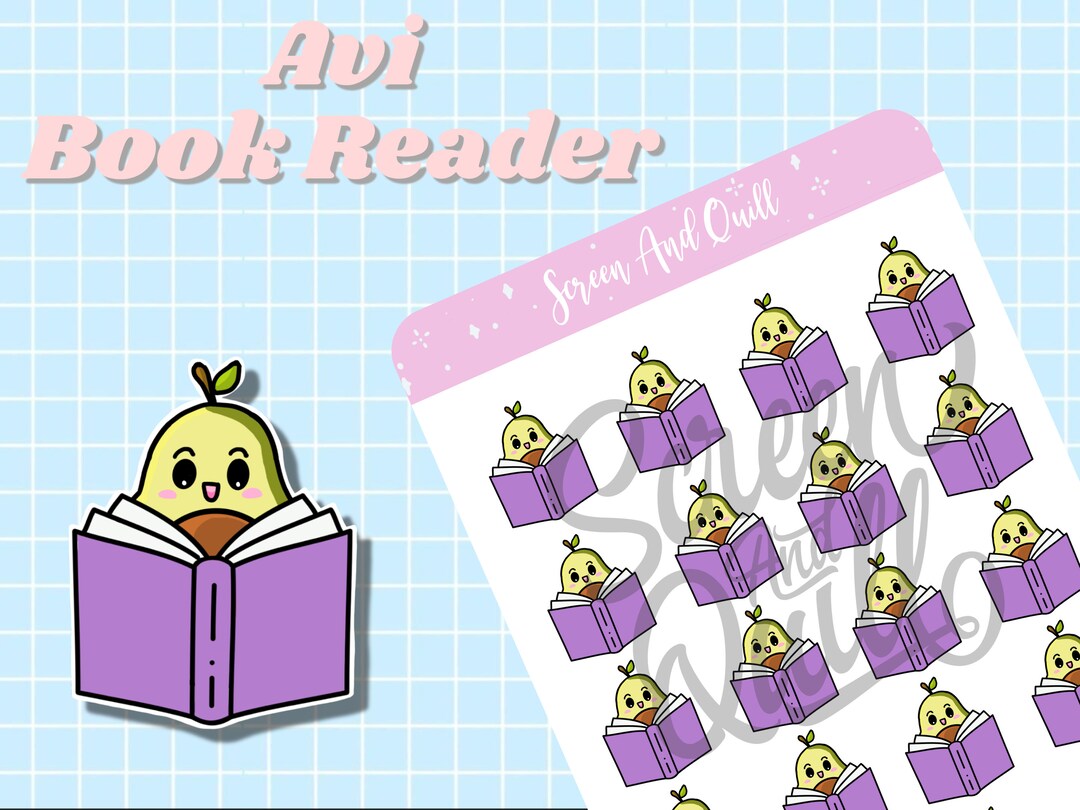 Avi Book Emotis Hand Drawn Avocado Planner and Bullet Journal Stickers ...