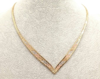 V Chain Necklace - Etsy