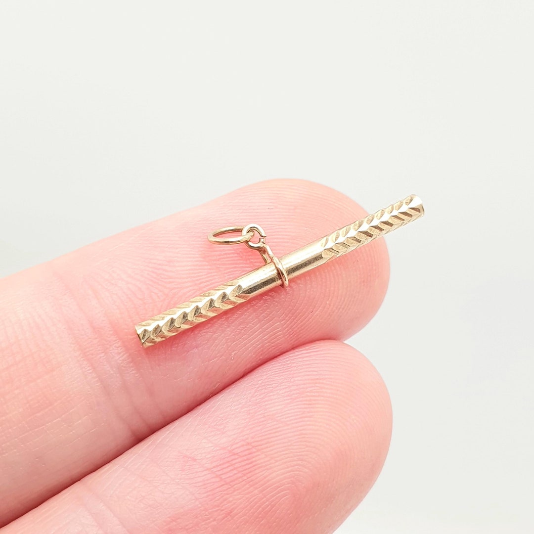 Vintage 9ct Gold T Bar Pendant Fob Necklace Solid 375 9k 9 Carat Albert ...