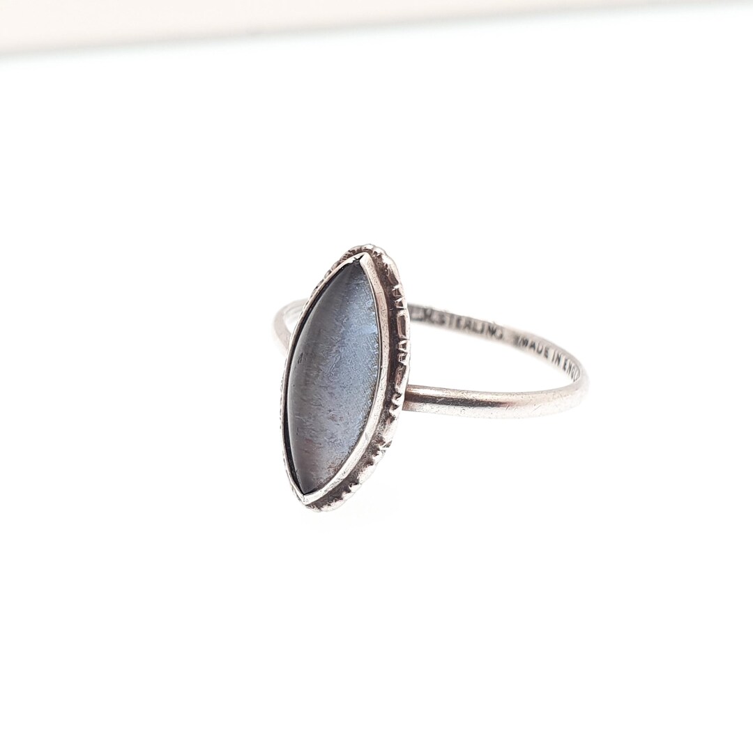 Antique Sterling Silver Butterfly Wing Ring TLM Art Deco Genuine Morpho ...