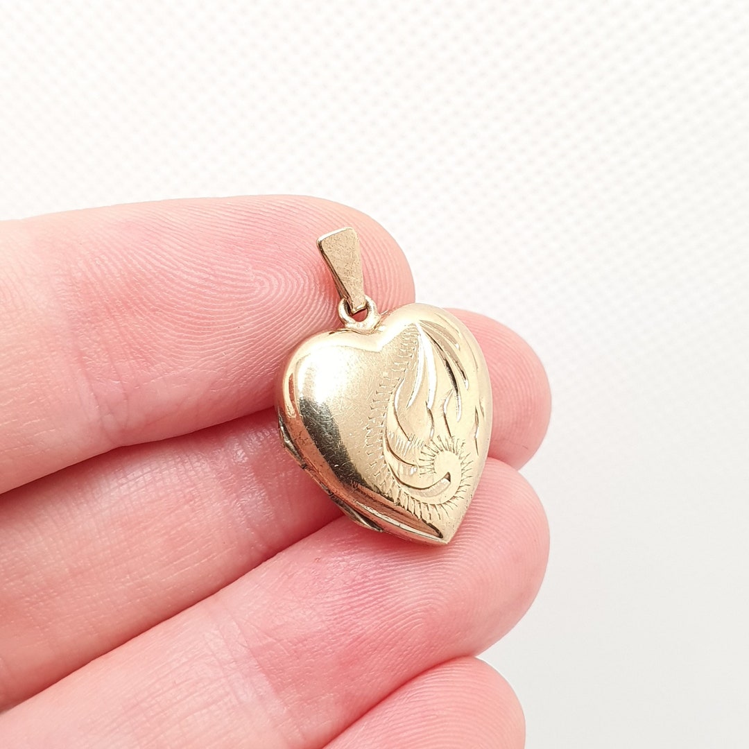 Vintage Rolled Gold Heart Locket Gold Filled Necklace Pendant - Etsy