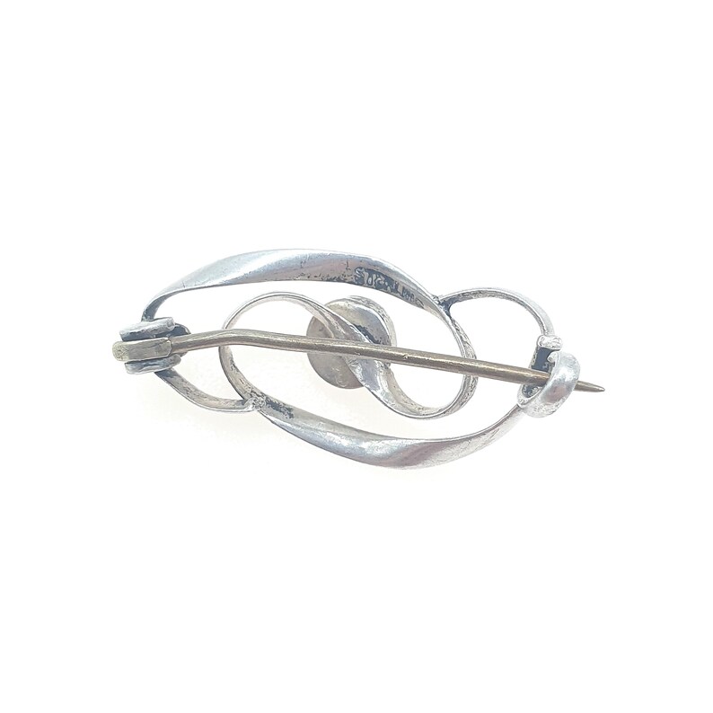 Antique Charles Horner Sterling Silver Knot Brooch Diamond Paste ...