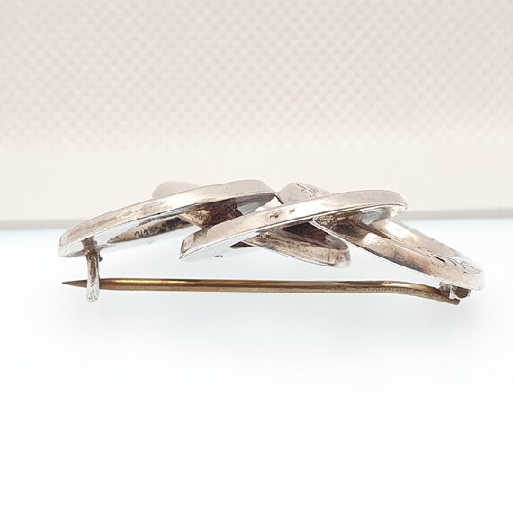 Antique Victorian Infinity Solid Silver Brooch Pin Ol… - Gem