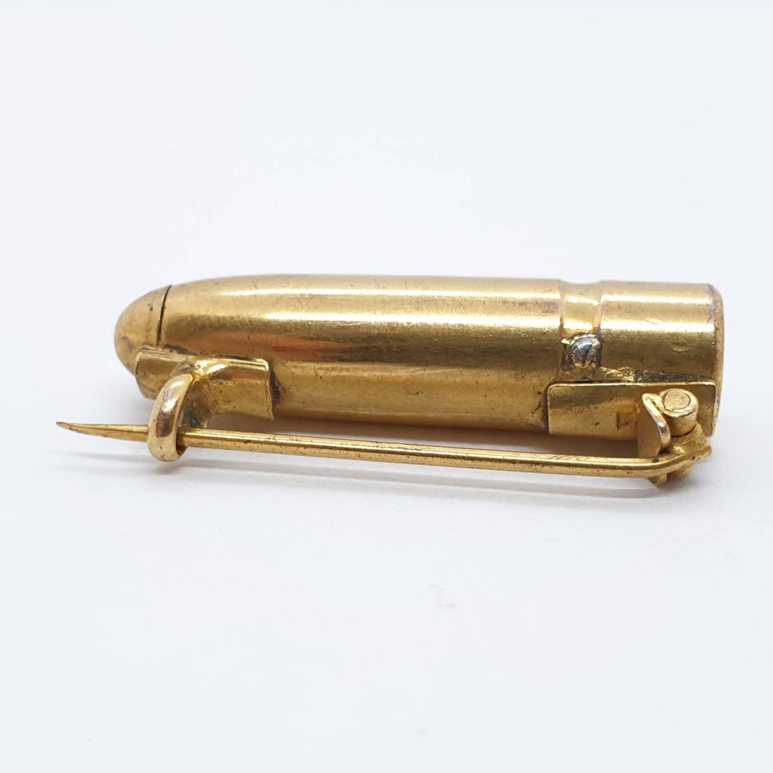Antique Gold Tone Bullet Brooch Pin .30cal Round War Head FMJ - Etsy