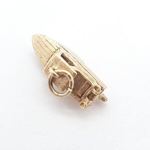 Vintage 9ct Rose Gold Speedboat Fishing Boat Charm Pendant - Etsy