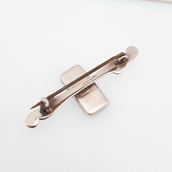 Antique Blue John Sterling Silver Brooch Bar Pin Very… - Gem