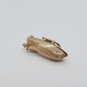 Vintage 9ct Rose Gold Speedboat Fishing Boat Charm Pendant - Etsy