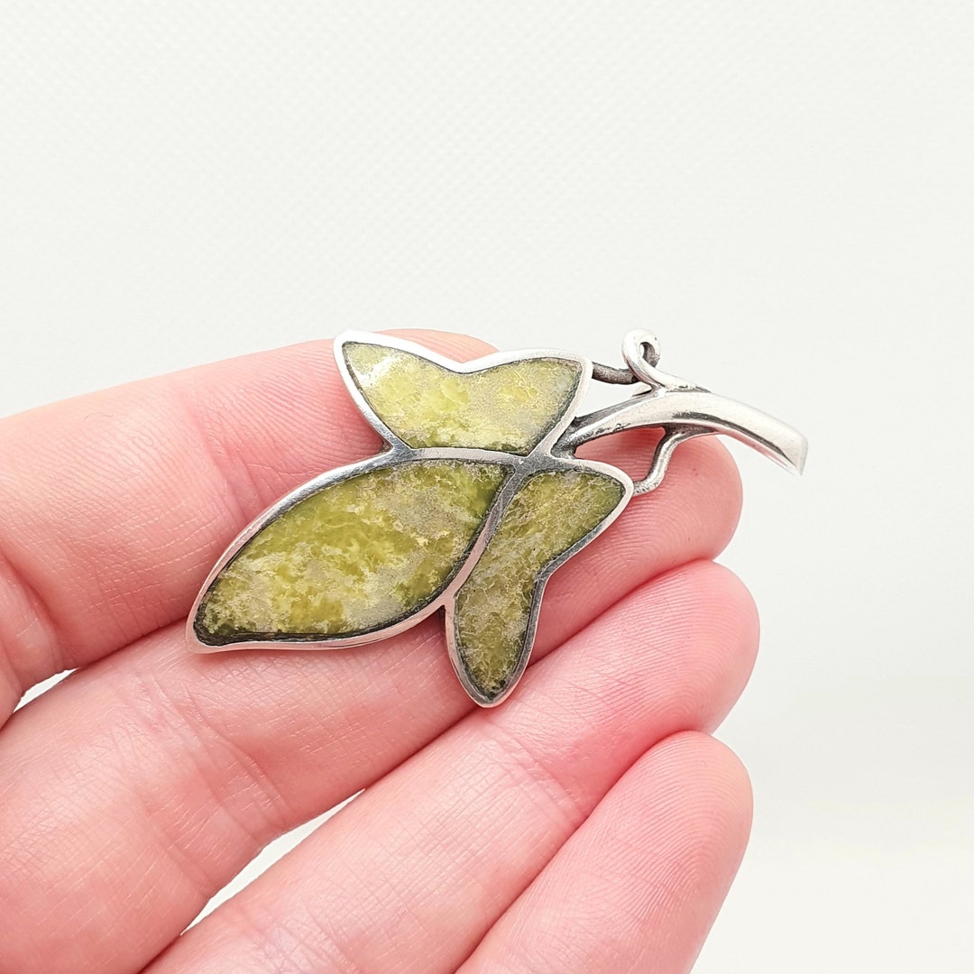 Antique Connemara Sterling Silver Ivy Leaf Brooch Scottish Celtic ...