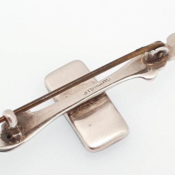 Antique Blue John Sterling Silver Brooch Bar Pin Very… - Gem