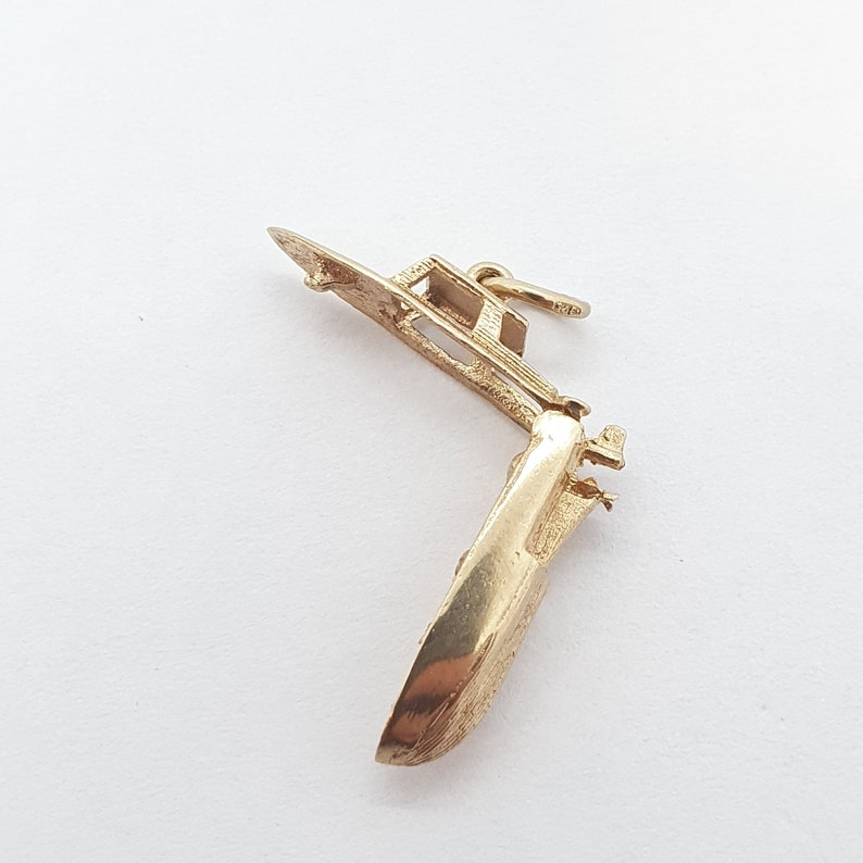 Vintage 9ct Rose Gold Speedboat Fishing Boat Charm Pendant - Etsy