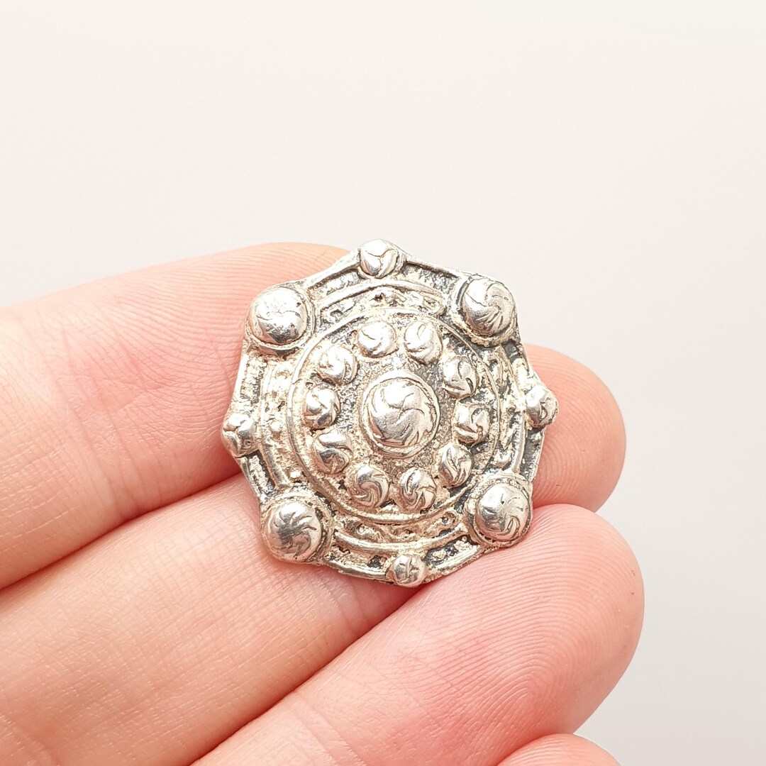 Old Vintage Sterling Silver Shield Brooch Pin Scottish Celtic 1948 ...
