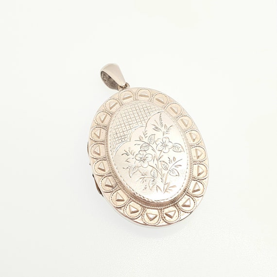 Antique Victorian Solid Silver Locket Aesthetic Large… - Gem