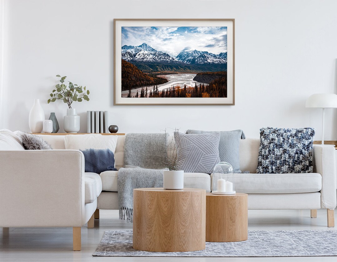 Alaskan Landscape Nature Photo Print, Autumn Nature Scene, Mountain Art ...