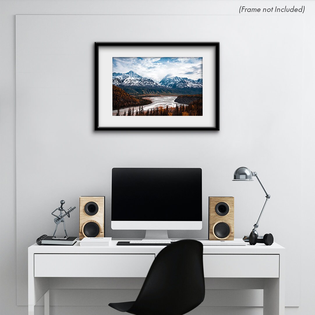 Alaskan Landscape Nature Photo Print, Autumn Nature Scene, Mountain Art ...
