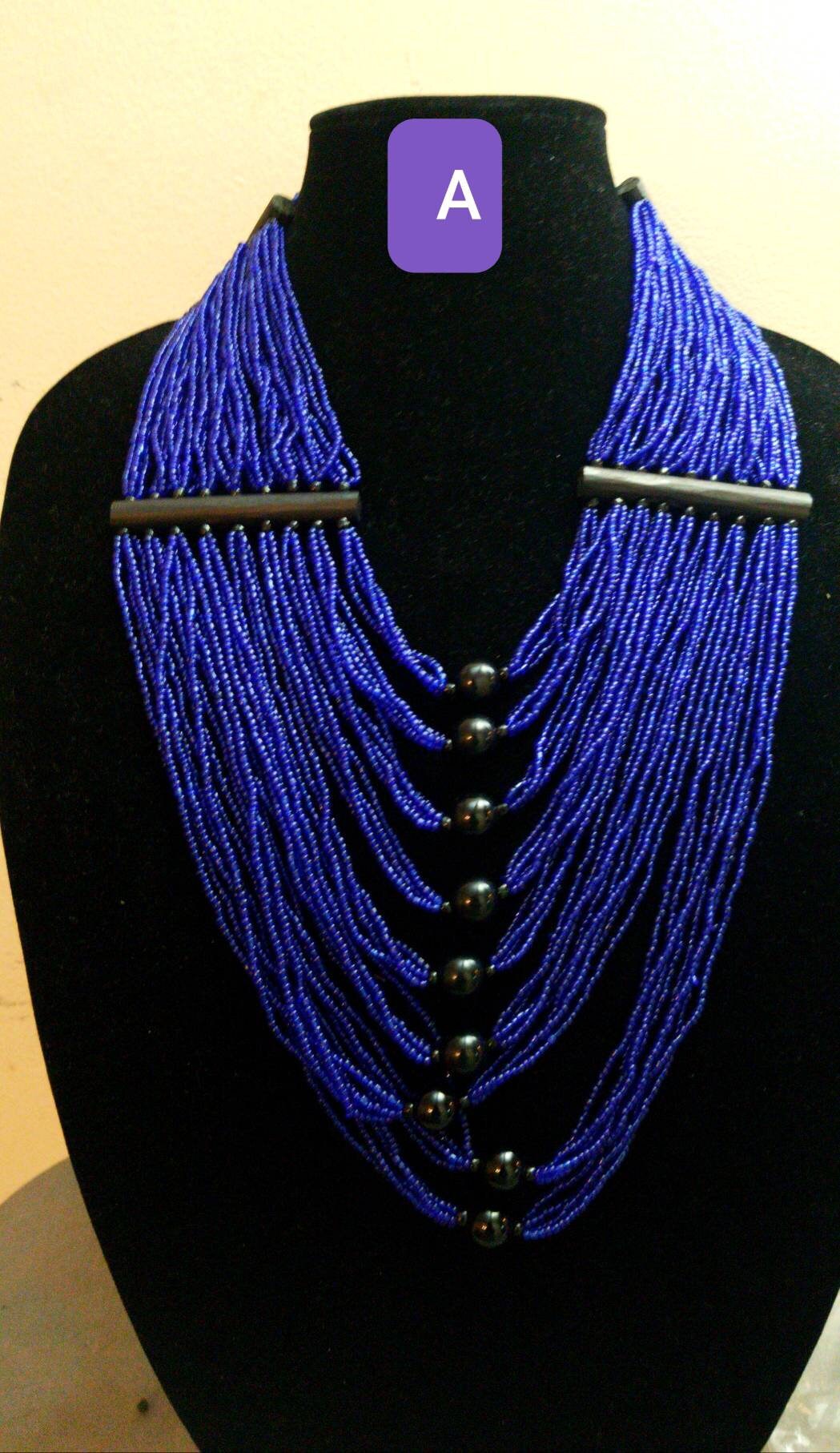 Beaded Multi Strand Necklace - Etsy