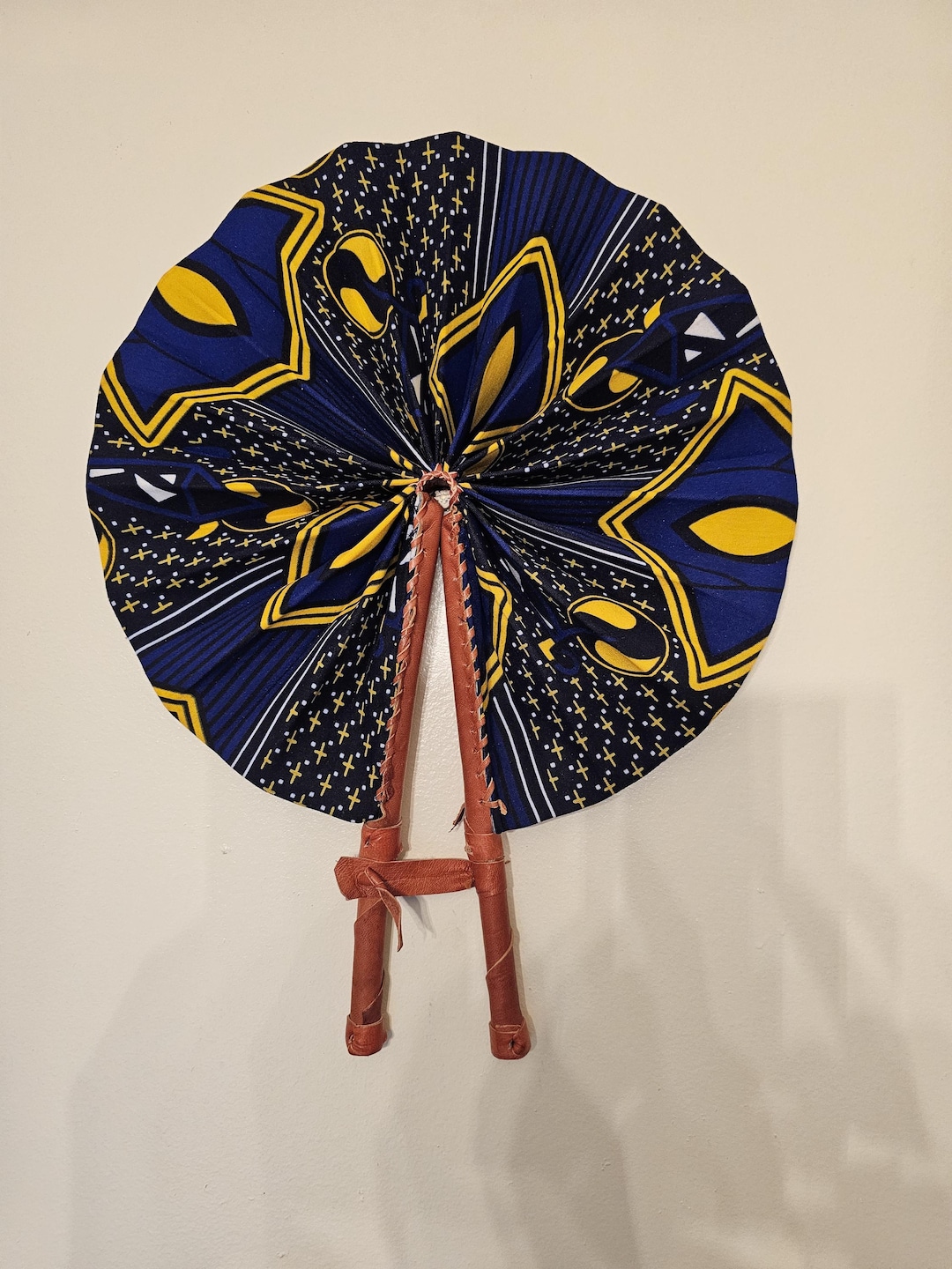 African Fabric Hand Fan - Etsy