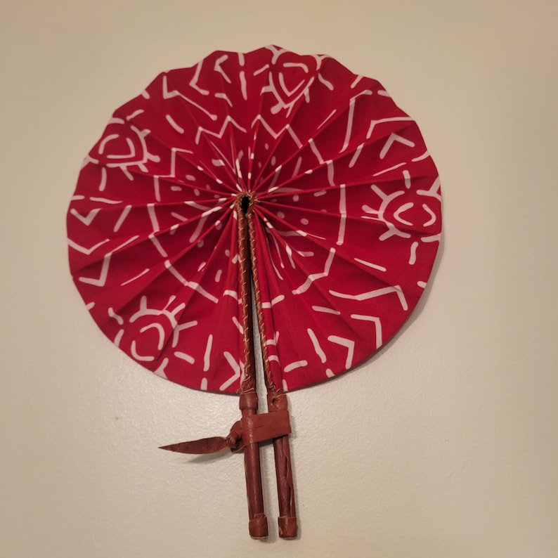 African Fabric Hand Fan - Etsy