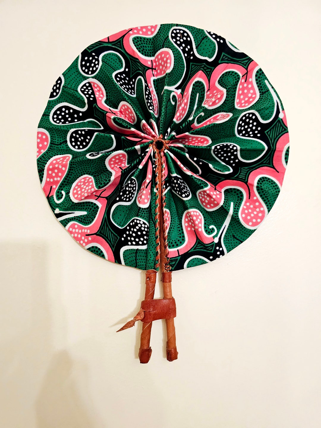 African Fabric Hand Fan - Etsy