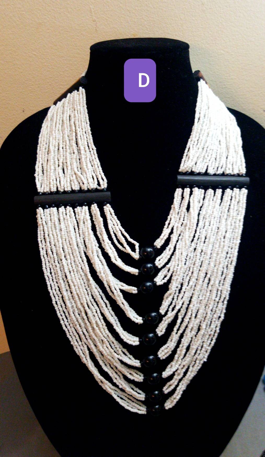 Beaded Multi Strand Necklace - Etsy