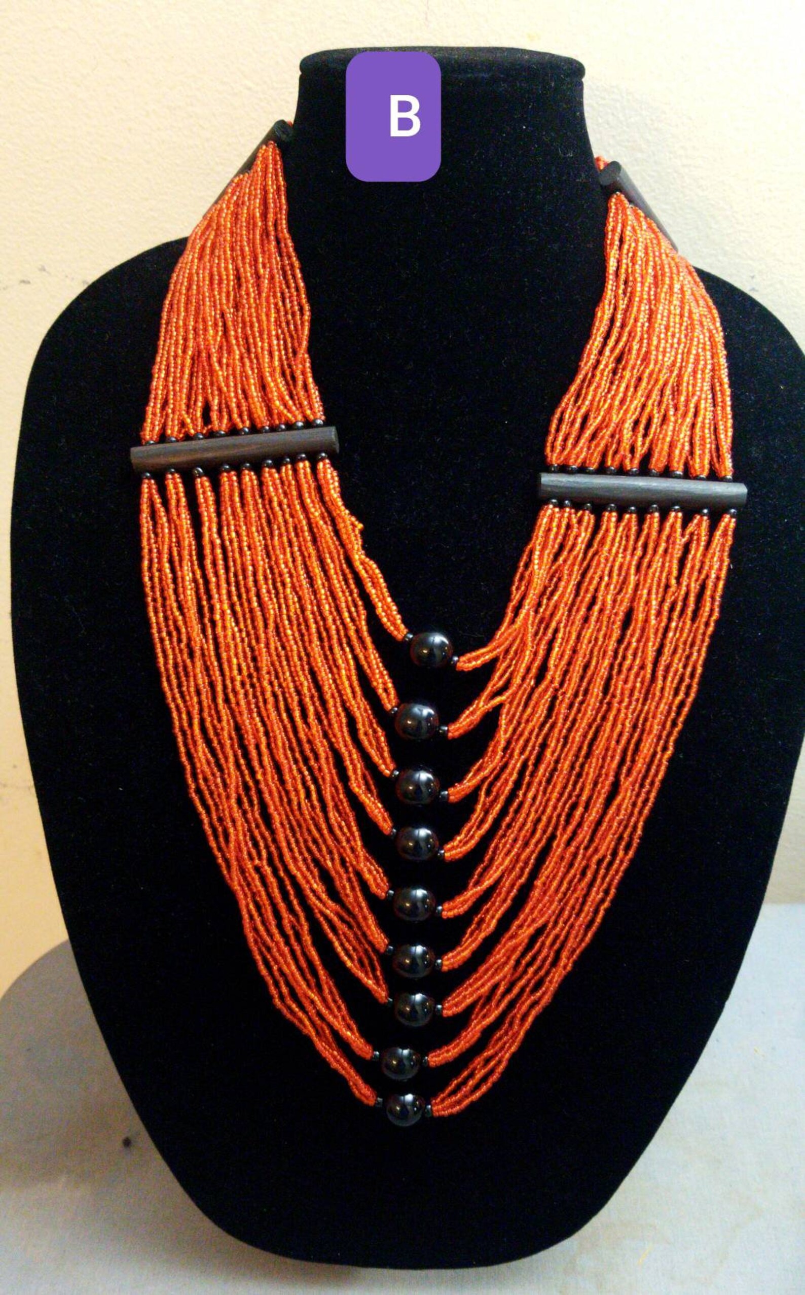 Beaded Multi Strand Necklace - Etsy