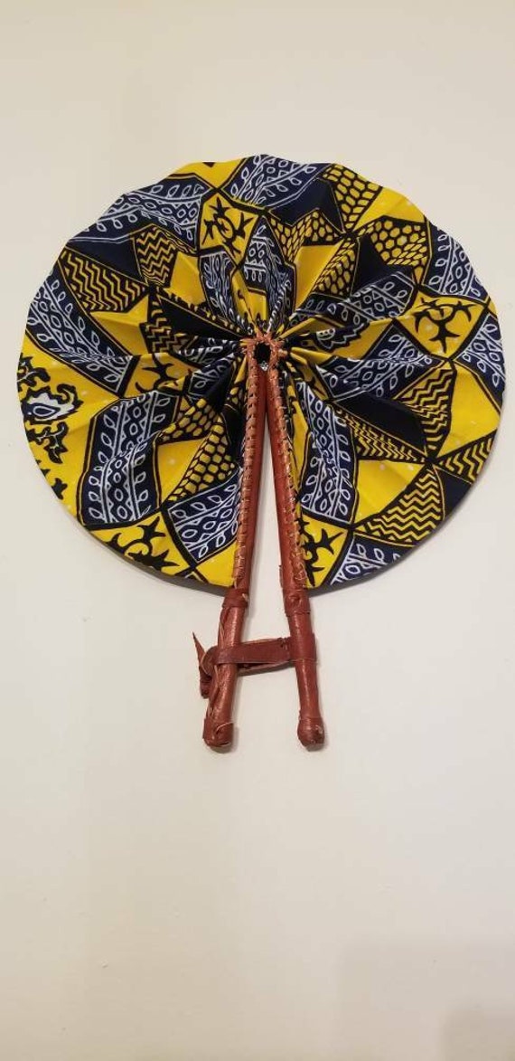 African fabric hand fan | Etsy