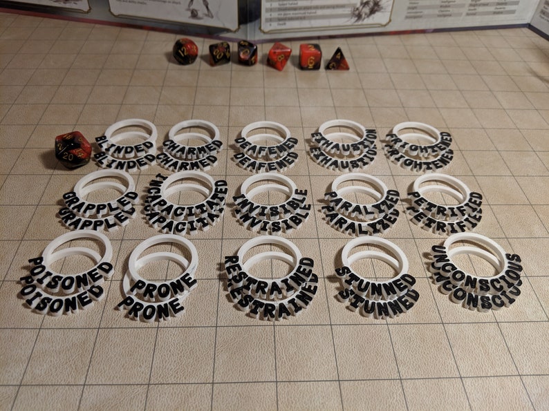 Condition Rings / Status Effect Markers for Dungeons and - Etsy