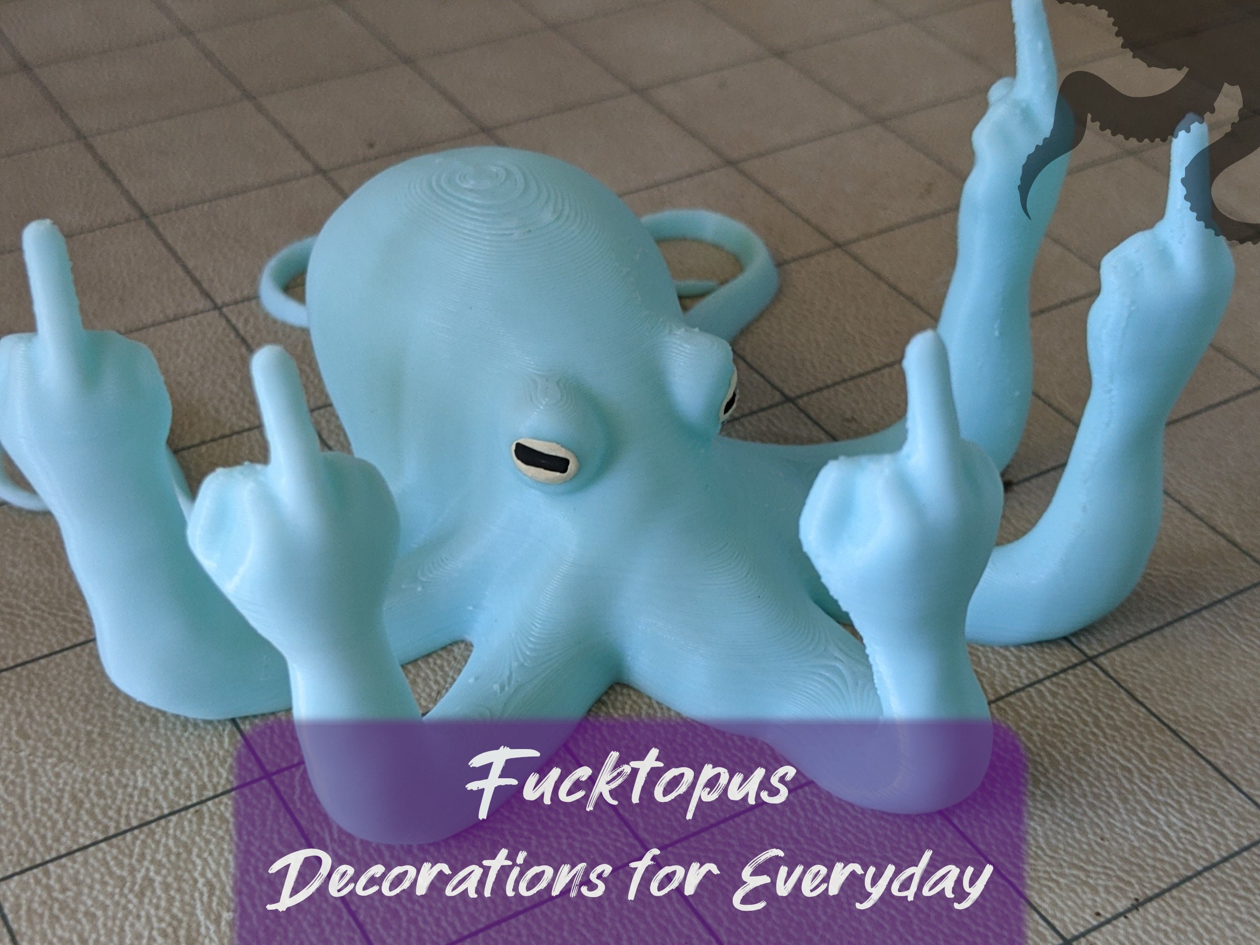 Fucktopus Middle Finger Octopus Octopus - Etsy UK