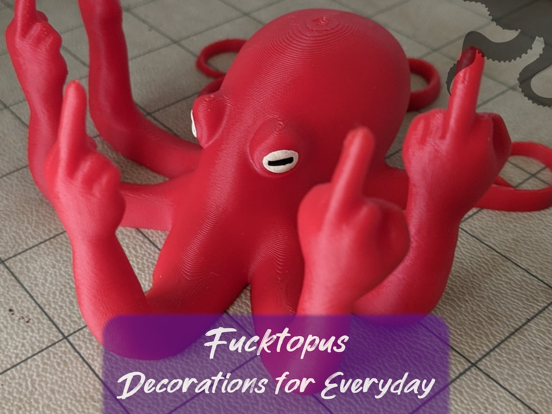 Fucktopus Middle Finger Octopus Octopus - Etsy