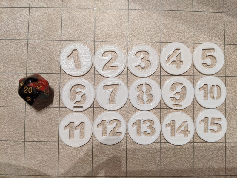 Numbered Tokens for Dungeons and Dragons 5e dnd & Pathfinder - Etsy